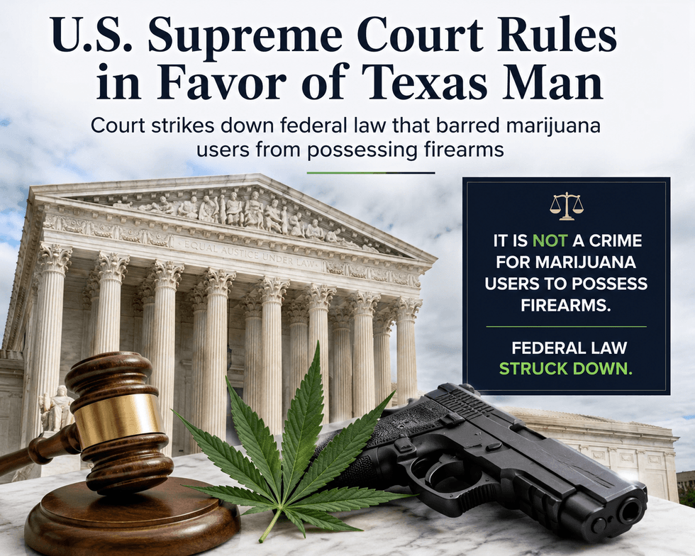 Supreme Court sides with Texas man in marijuana and gun rights case
