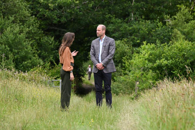 William encounters pig called Ginger Spice on farm visit in Devon