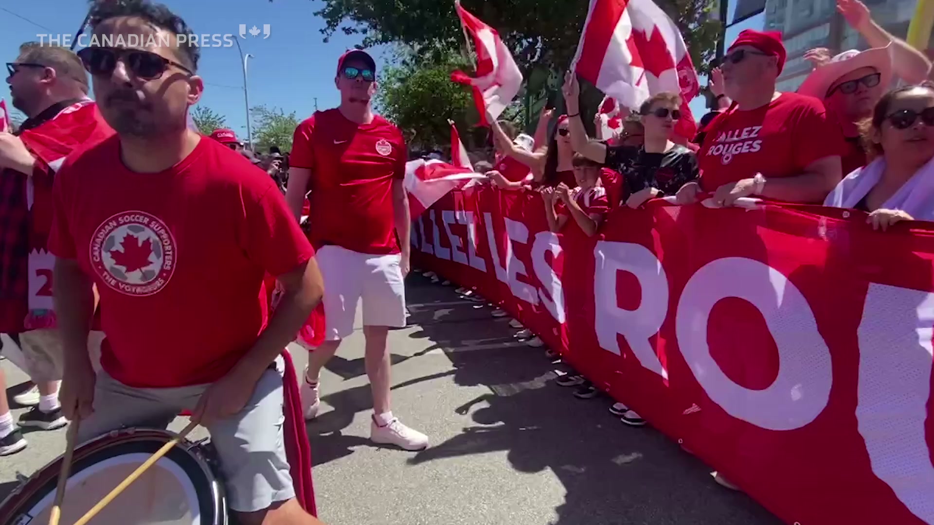 World Cup fans paint it red for Canada-Qatar match