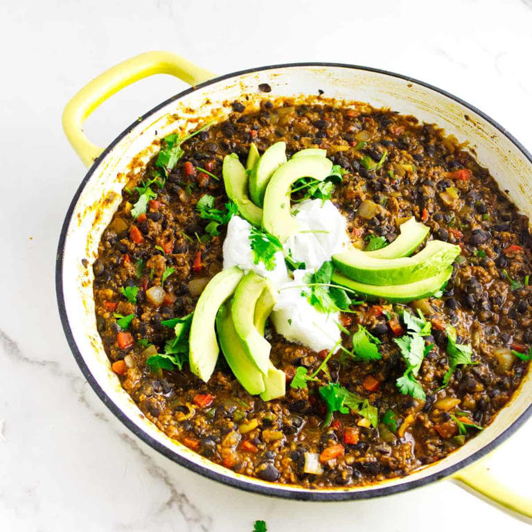 Chorizo refried black beans