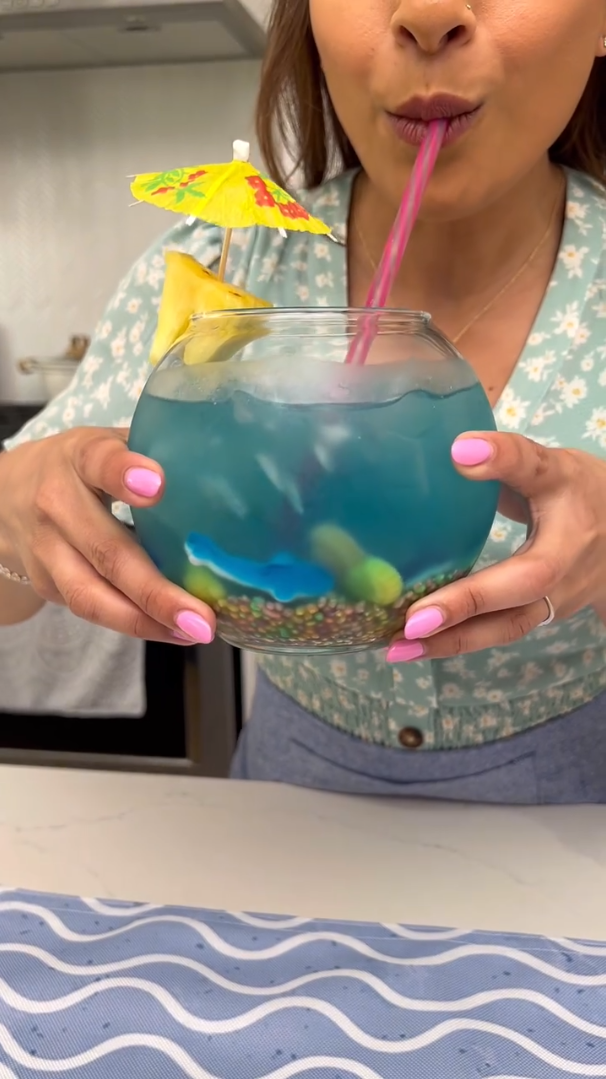 Tropical fish bowl drink for any celebration