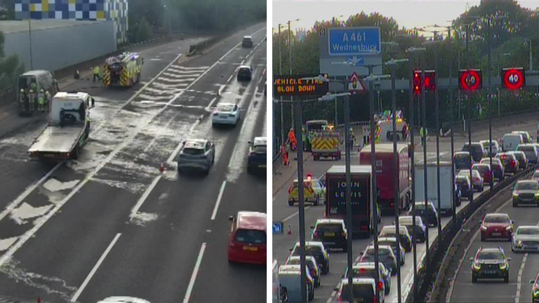 Drivers warned of long M6 delays after car fire