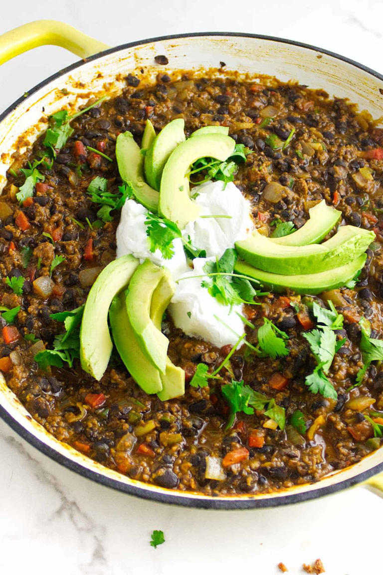 Chorizo refried black beans