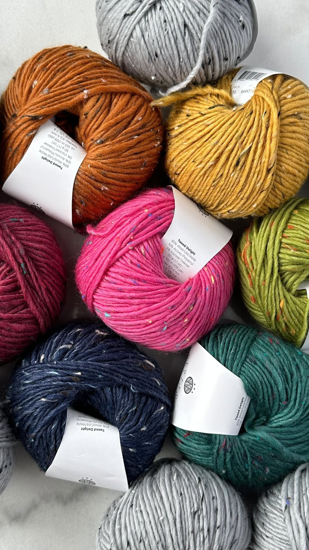 A new blanket project begins with gorgeous tweed delight