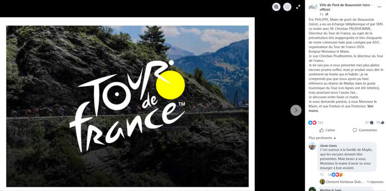 Gêne après une allusion au meurtre de Maëlys sur le site du Tour