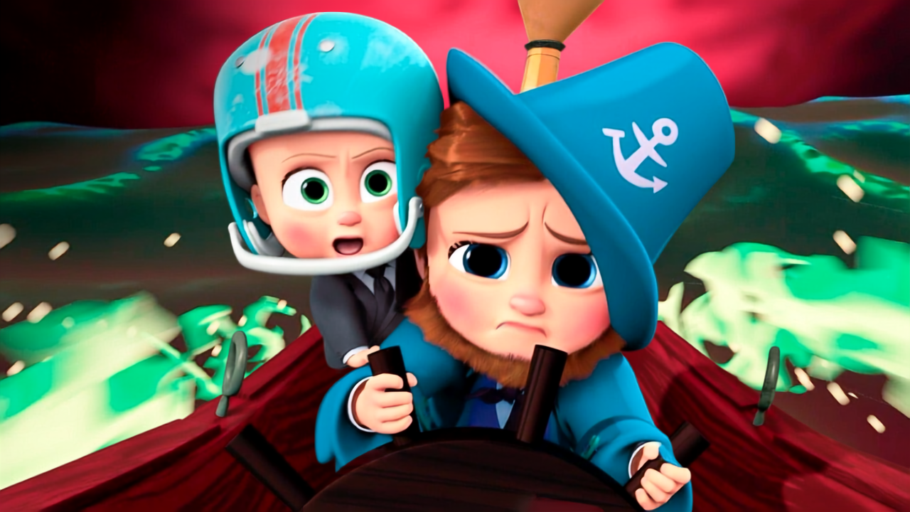 Tim and Boss Baby race to the airport on a bike | The Boss Baby