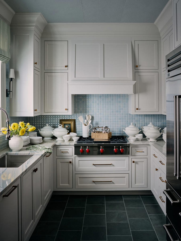 The palette in this Chapel Hill home was inspired by the Tar Heels