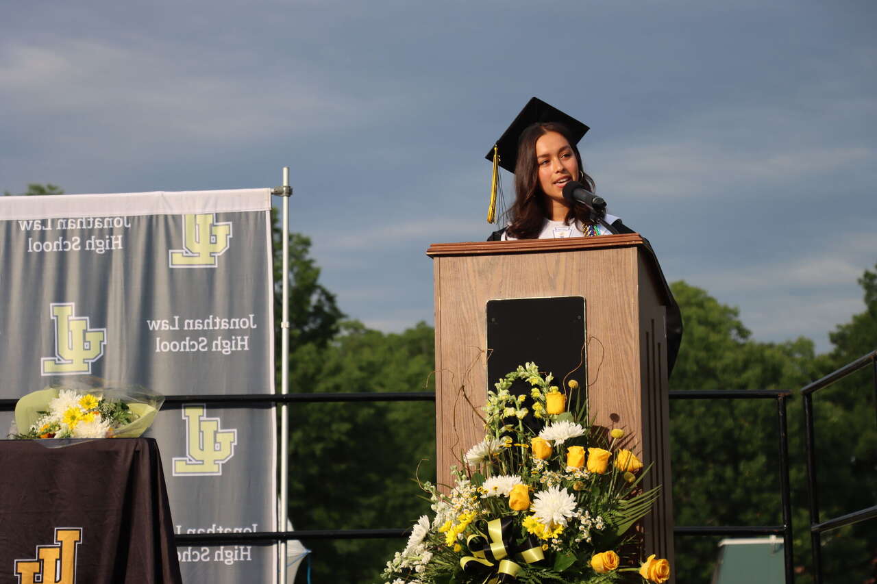 Milford's Jonathan Law High School celebrates the class of 2026 at ...