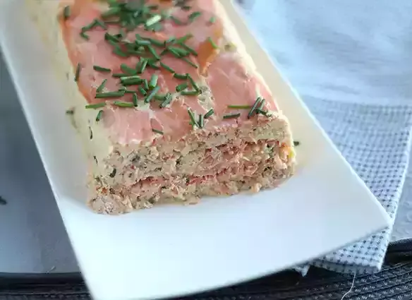 Terrine au saumon frais et saumon fumé