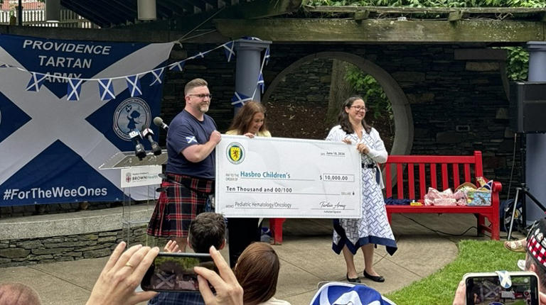 Scotland’s Tartan Army hands $10K check to Hasbro Children’s Hospital