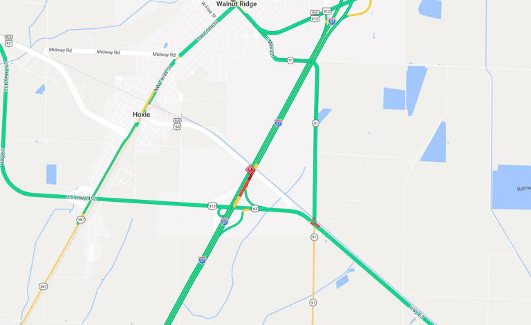 Crash with injuries cleared on I-57 near Walnut Ridge