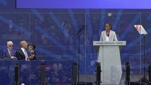 Hilary Clinton loudly cackles at Michelle Obama poking fun at Donald Trump