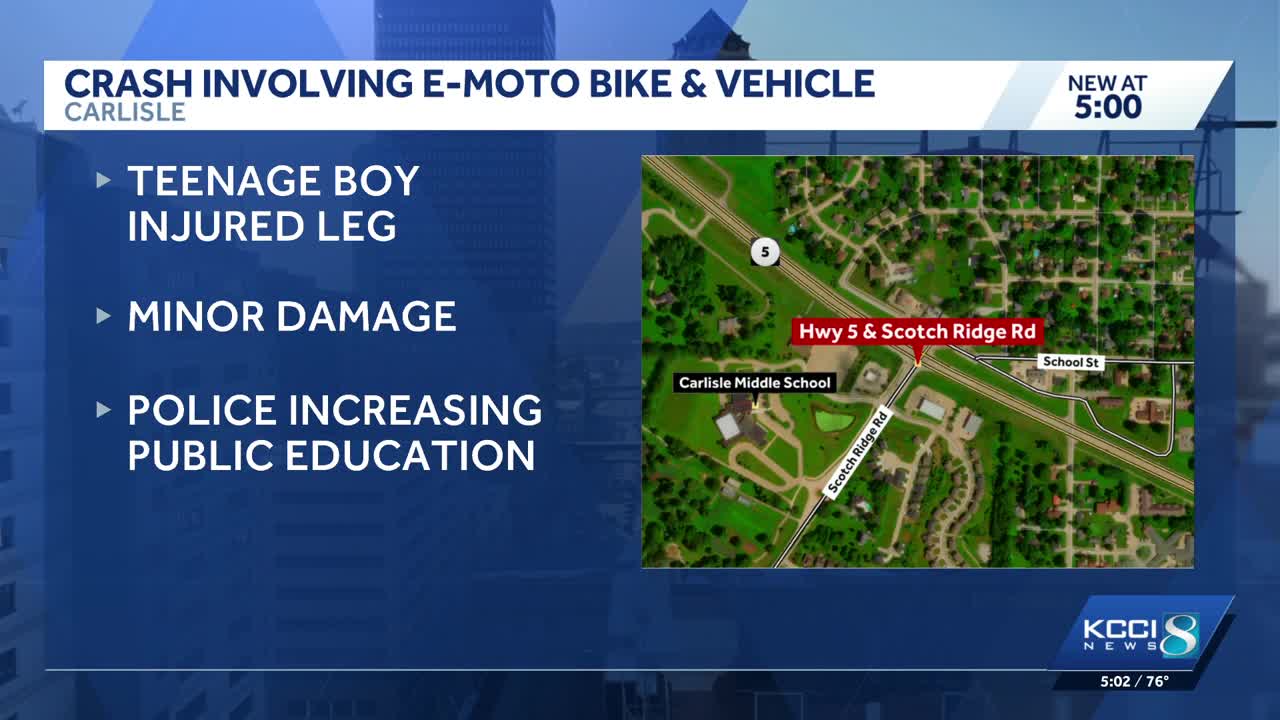 Carlisle police investigate crash involving electric motorcycle