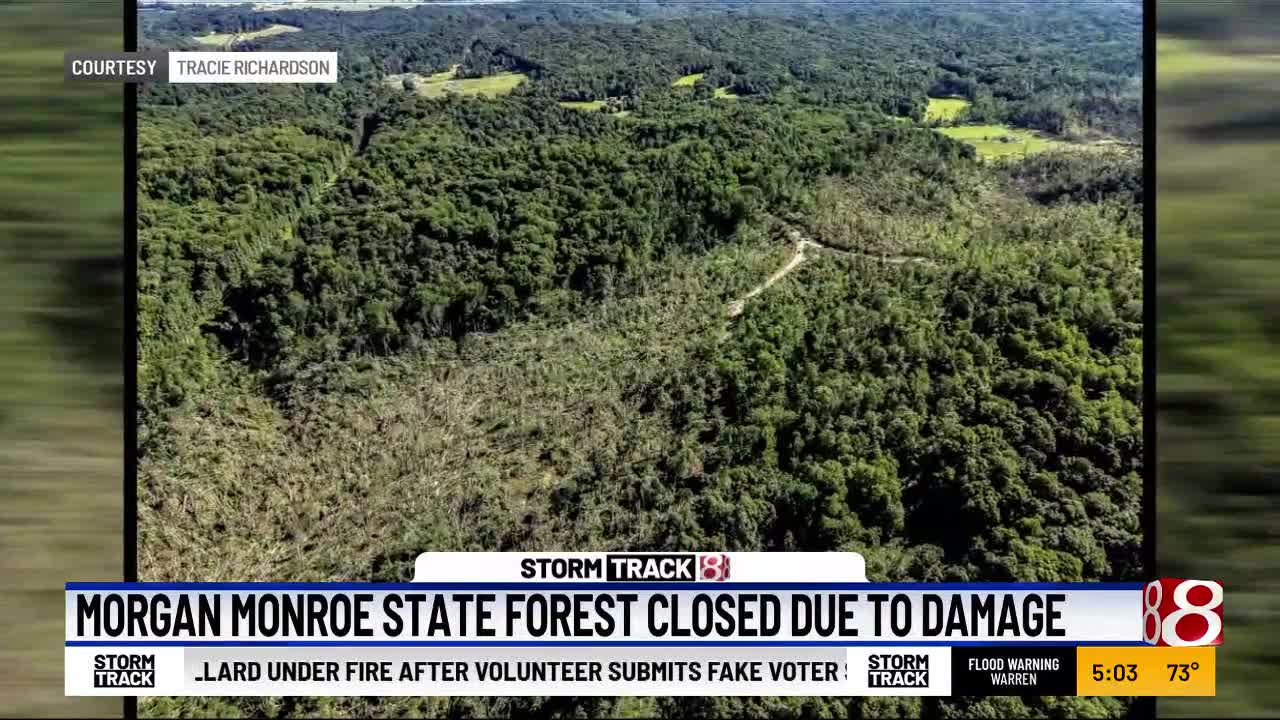Morgan Monroe State Forest closed due to damage
