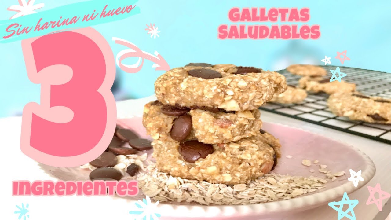 Galletas de avena saludables con solo tres ingredientes
