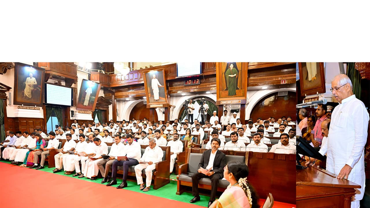 TN Assembly: Governor's address lays out CM Vijay's 'Whistle Revolution'