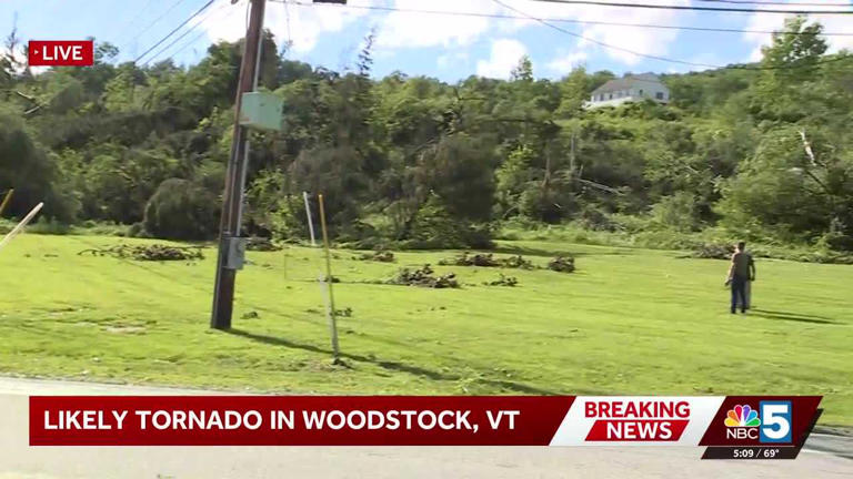 Watch: Damage after tornado in Woodstock, VT