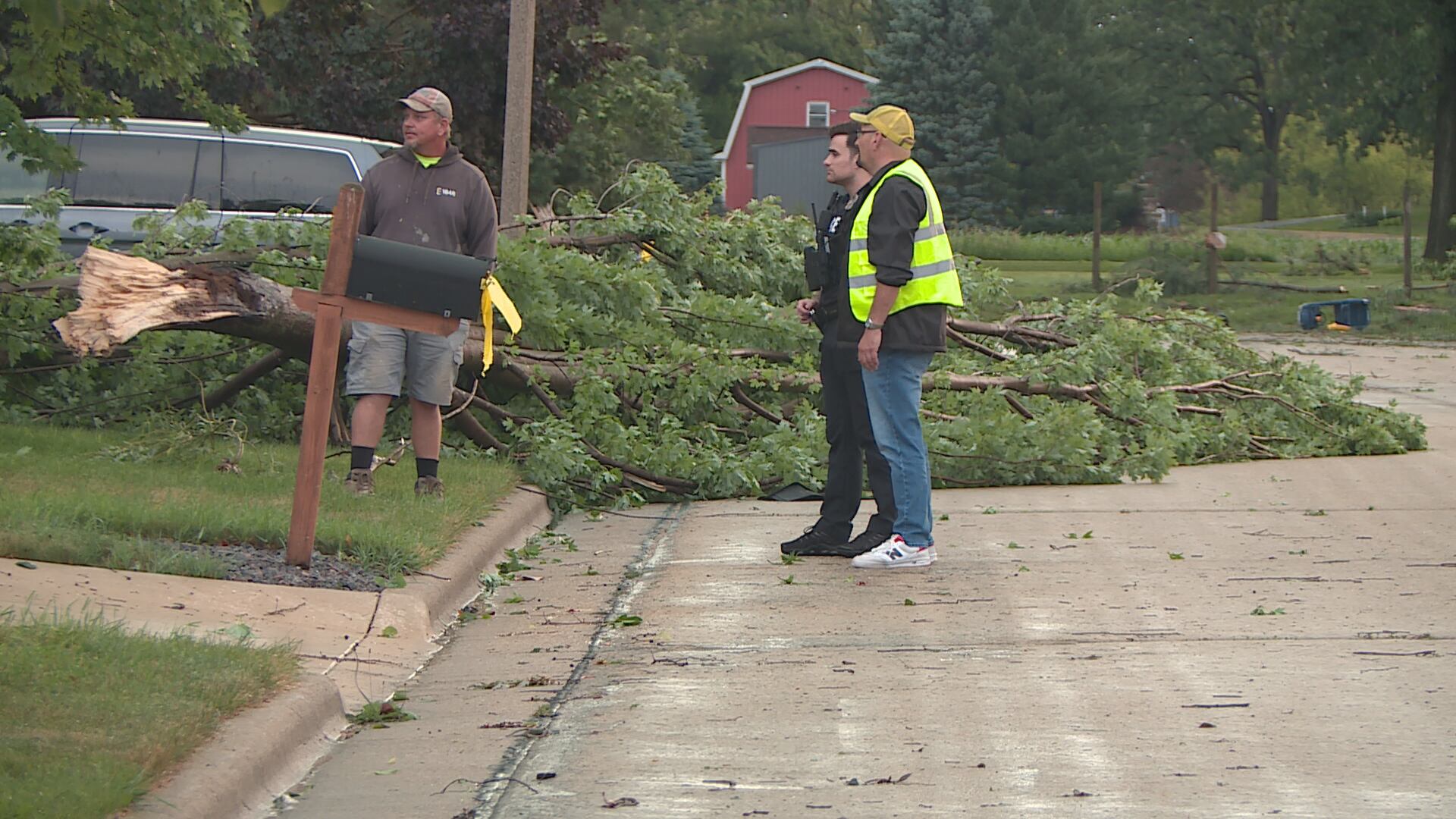 Crews assess storm damage in Belleville