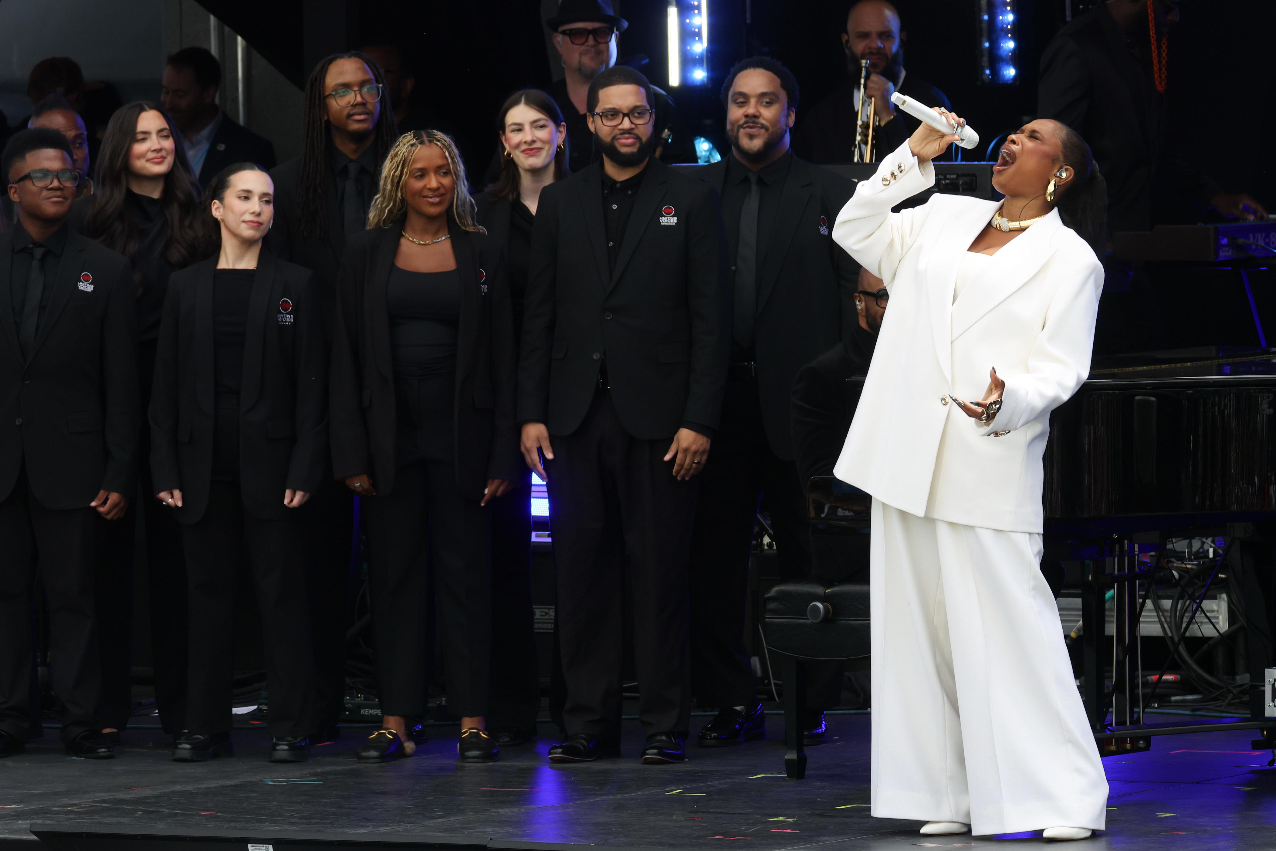 Jennifer Hudson, John Legend and all the performers at Obama Center opening