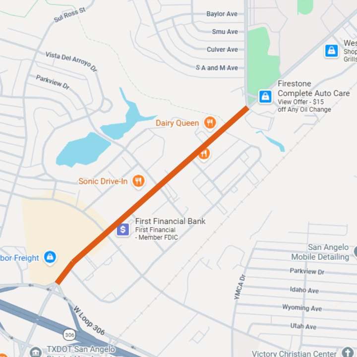 3 lanes of major San Angelo road to close for intersection project