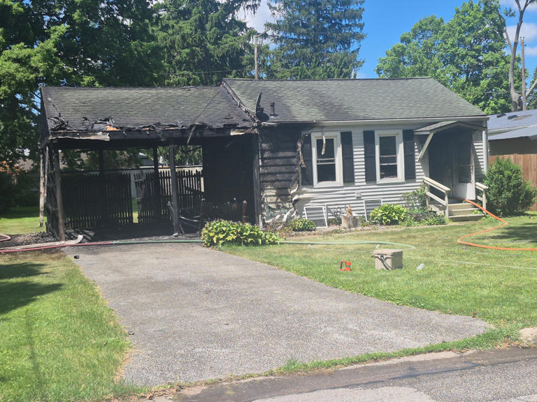 LaPorte man rescued from house fire, taken to trauma center
