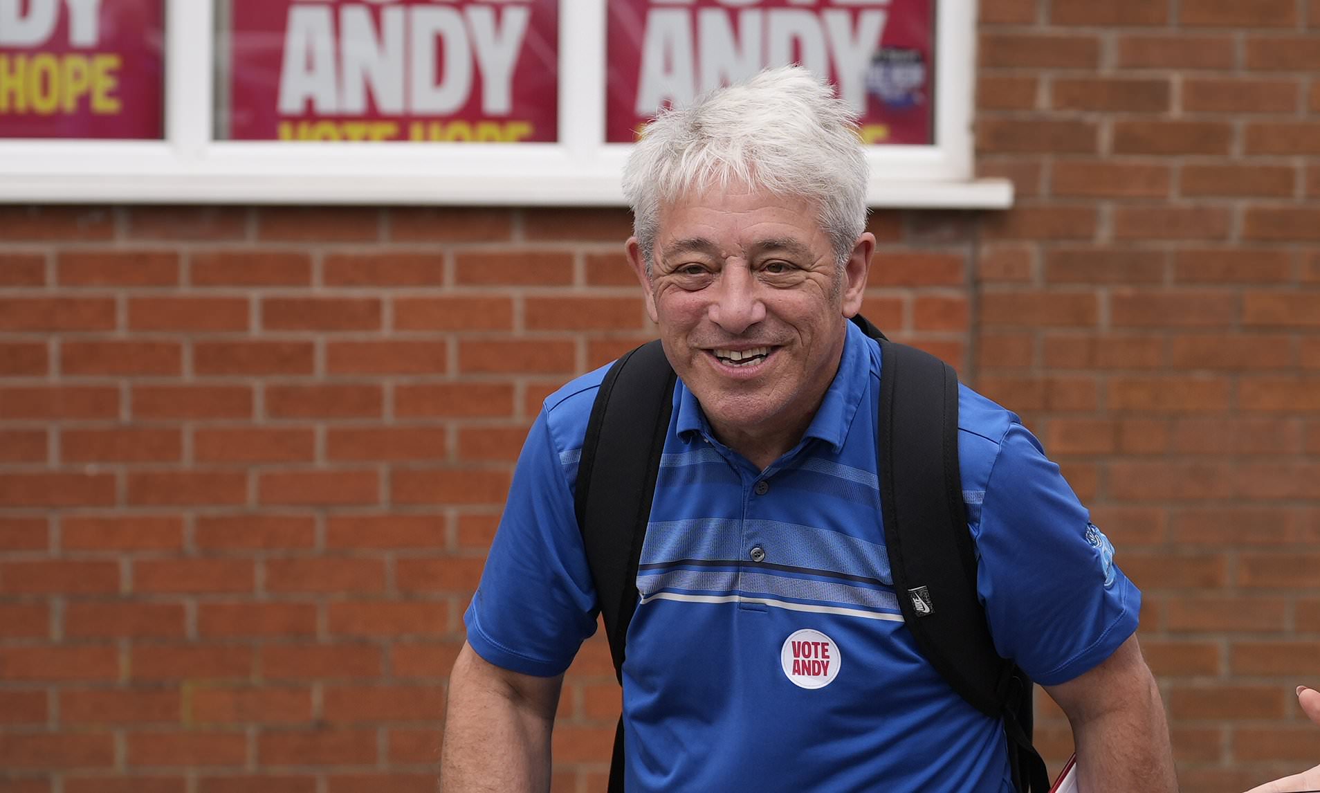 Disgraced former speaker John Bercow arrives in Makerfield to campaign ...