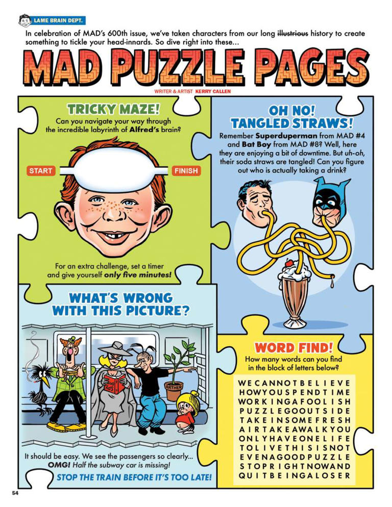 MAD hits 600 issues; still, thankfully, hilariously juvenile