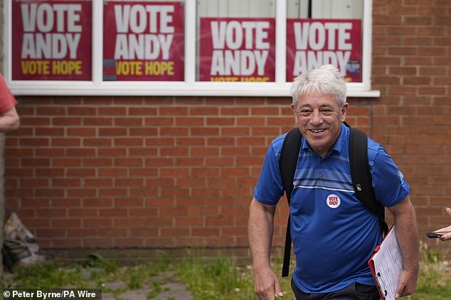 Disgraced former speaker John Bercow arrives in Makerfield to campaign ...