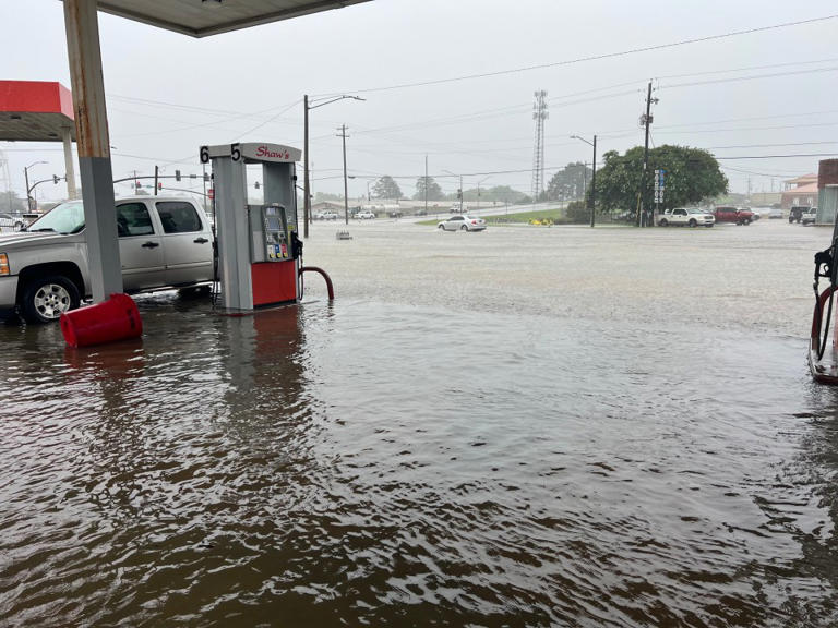 Road crew member killed as tropical storm remnants cause flooding ...