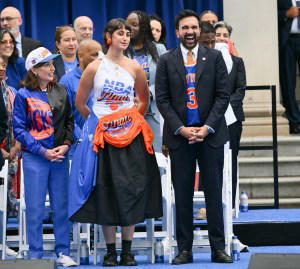 Rama Duwaji wears Nike shoes to Knicks championship celebration