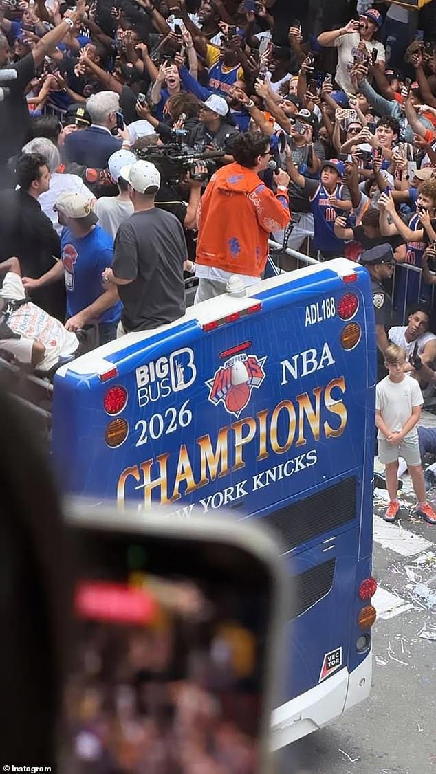 Ivanka Trump's youngest son, 10, spotted in middle of Knicks victory parade
