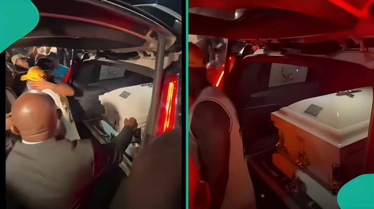 Lady points out what man in black did before touching casket of late ...