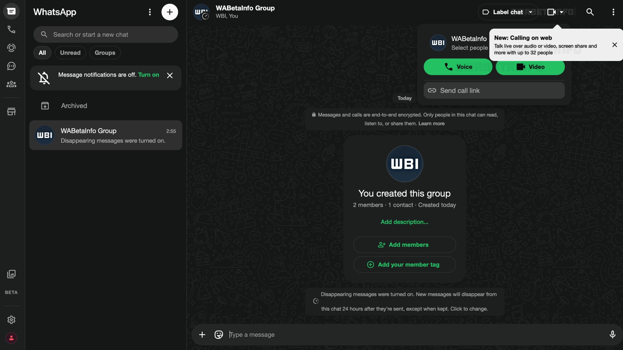 WhatsApp Web finalmente testa suporte para chamadas em grupos