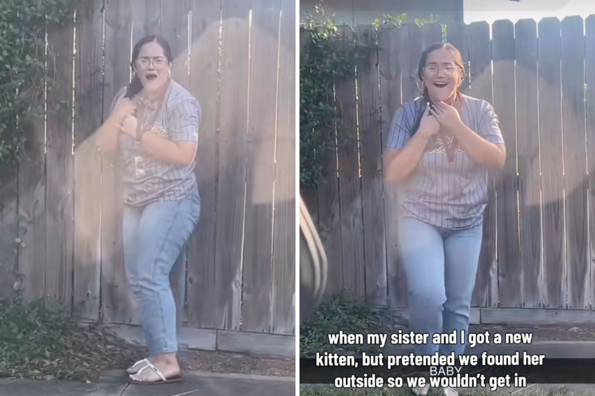 Sisters find tiny kitten alone on the street, then the truth comes out