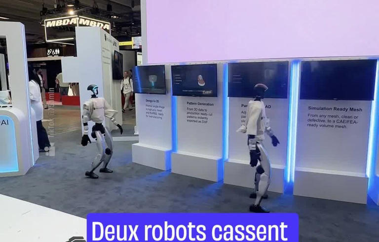 Deux robots cassent des écrans en dansant au salon VivaTech et ...