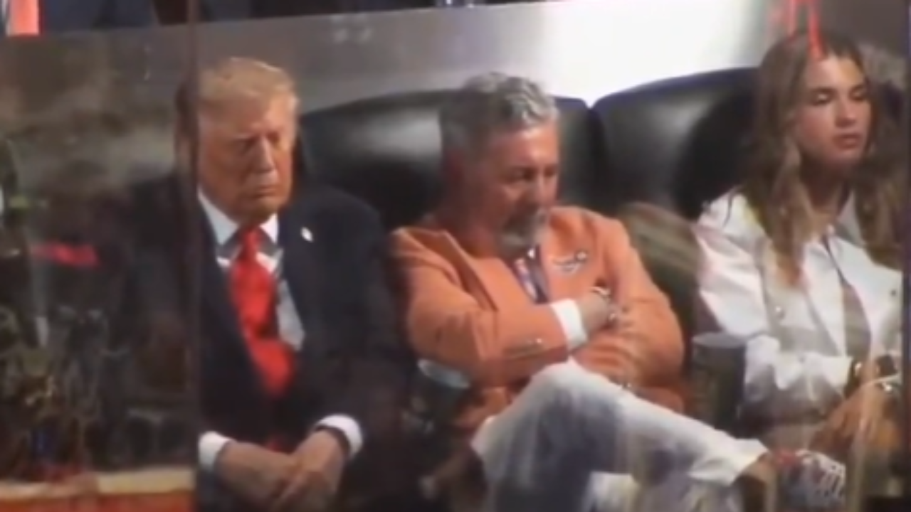 Trump falls asleep at Knicks game, video shows prez nodding off after ...