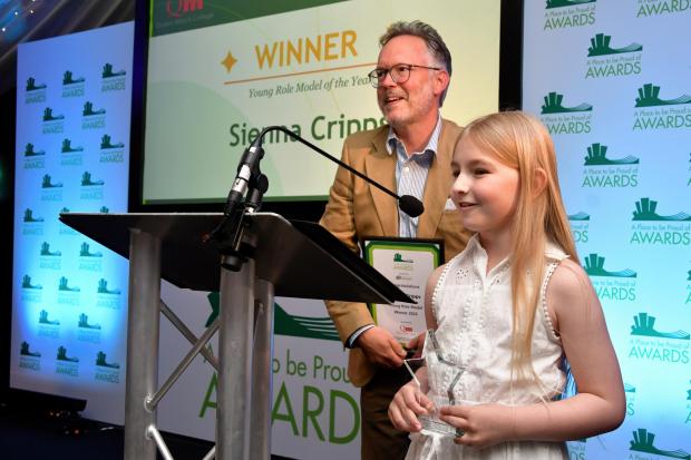 Nine-year-old schoolgirl with rare condition wins role model award