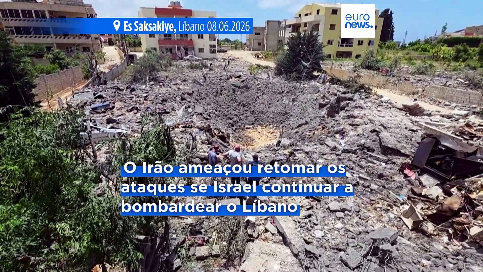 Ataques israelitas matam 14 pessoas no Líbano apesar da ameaça do Irão