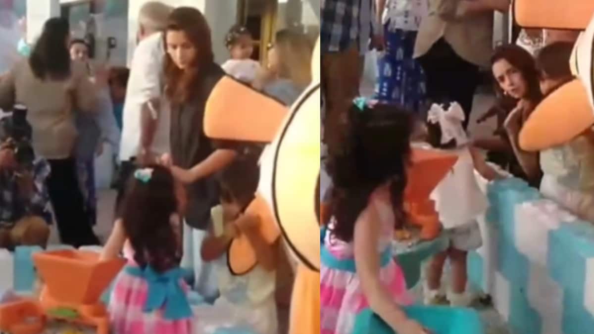 Alia Bhatt and Raha's interaction at Varun Dhawan's daughter Lara's ...