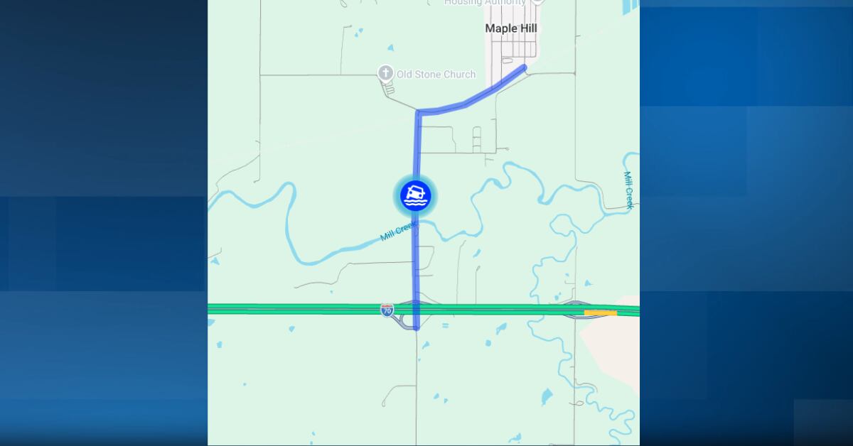 Area between I-70, end of K-30 closed due to flooding