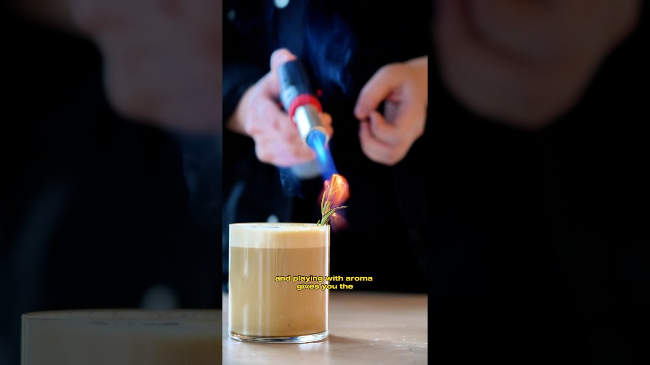 How to make a rosemary smoke and white chocolate latte