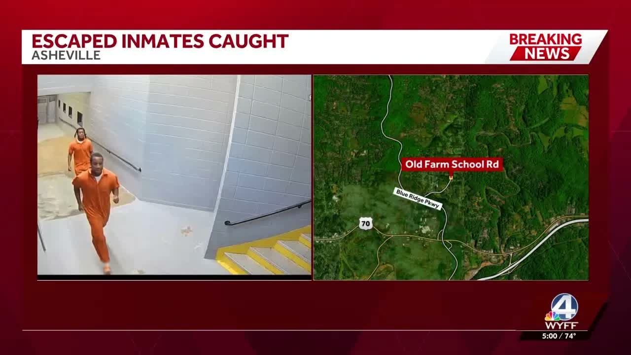Escaped inmates captured in Asheville