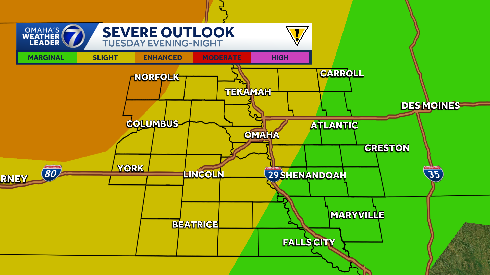 Heat advisory Tuesday, couple chances for strong storms this week