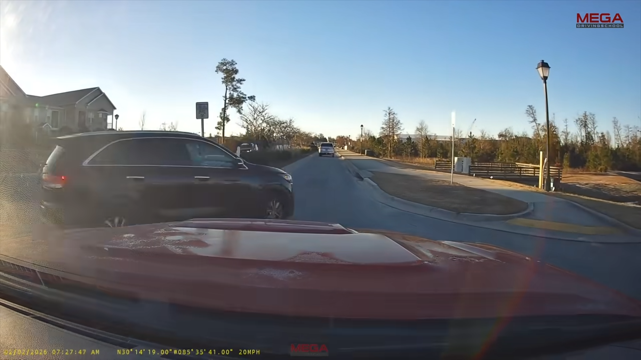 A close call after a car pulls out right in front of me
