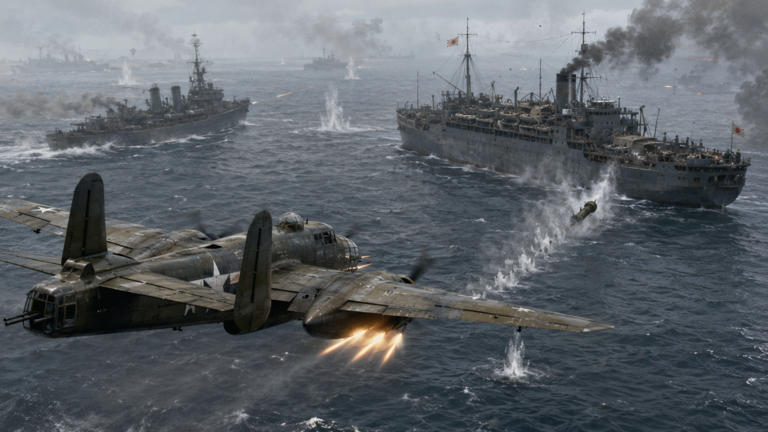 How skip bombing turned B-25s into ship killers in the Bismarck Sea