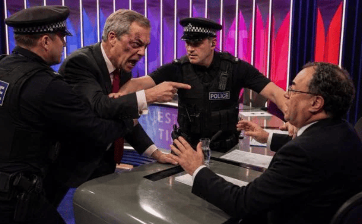 Farage hits out at deepfakes of brawl with Bank of England governor