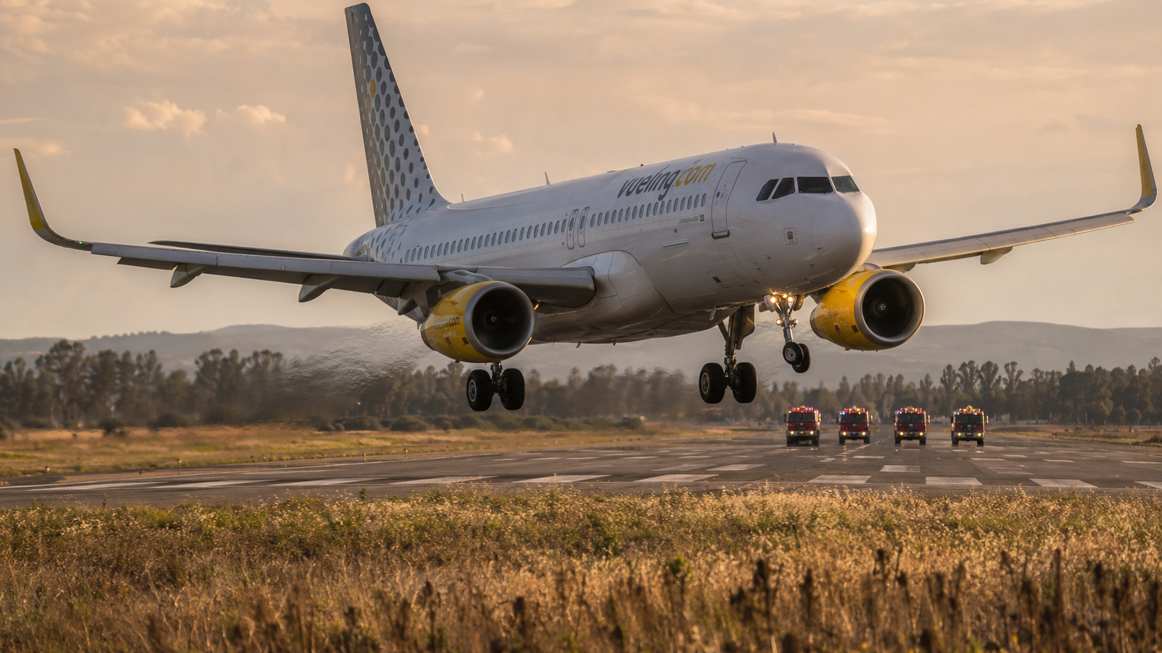 Vueling 2220 faced a nose wheel disaster over Spain