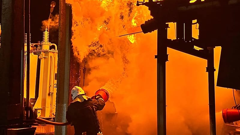 Ukrainian strikes start fires at oil facilities in Russia and Crimea ...