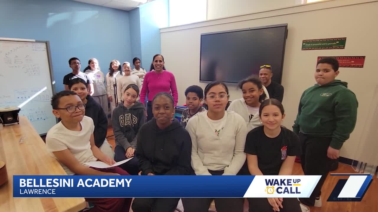 Wake up call from Bellesini Academy in Lawrence