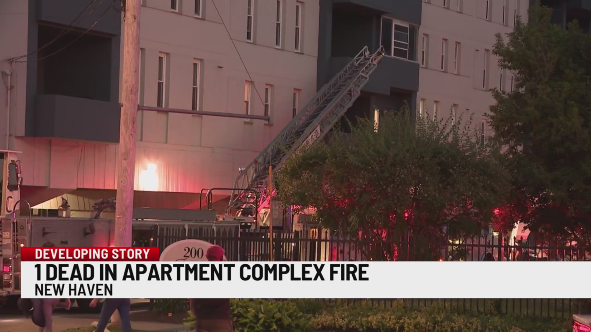 Person dies after jumping from burning apartment building in New Haven